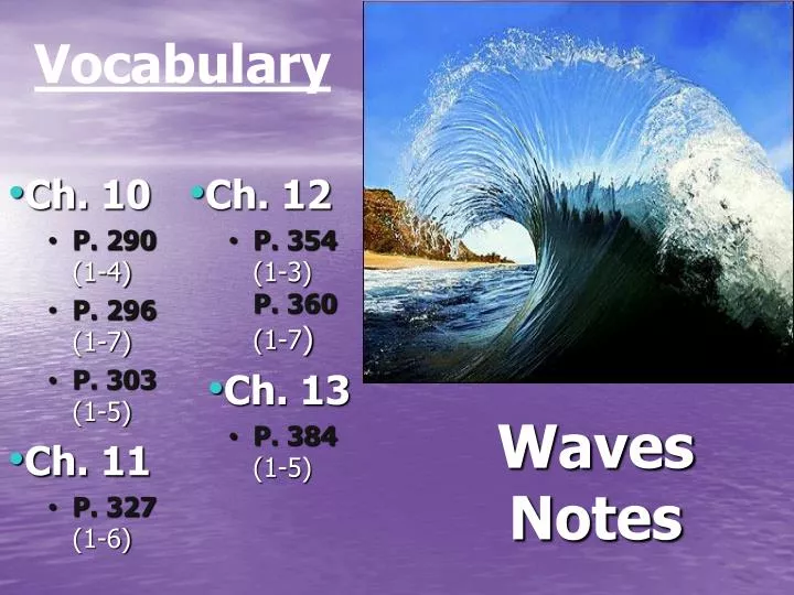 PPT - Waves Notes PowerPoint Presentation, free download - ID:5053975