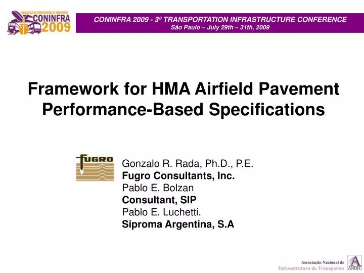 PPT - Framework for HMA Airfield Pavement Performance-Based ... PPT - Framework for HMA Airfield Pavement Performance-Based ...