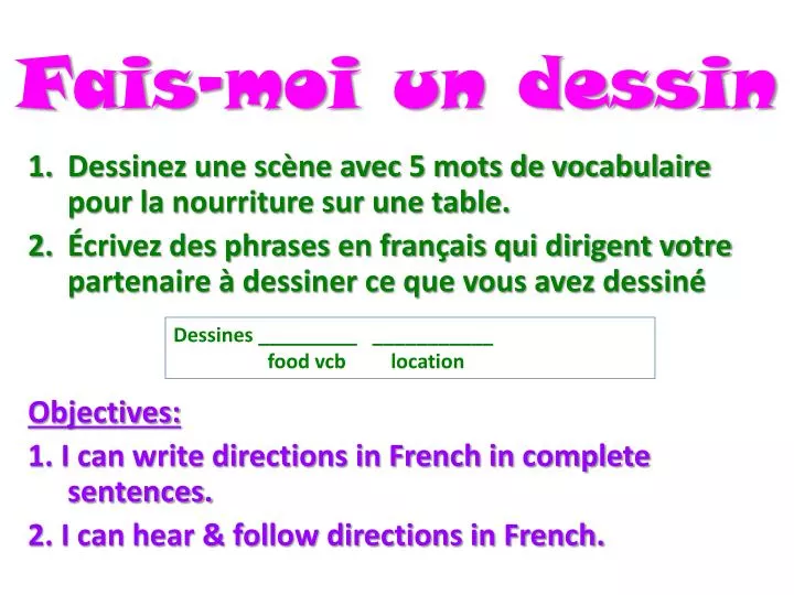 PPT - Fais-moi un dessin PowerPoint Presentation, free download - ID ...