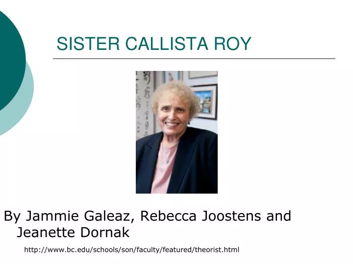PPT - SISTER CALLISTA ROY PowerPoint Presentation, free download - ID ...