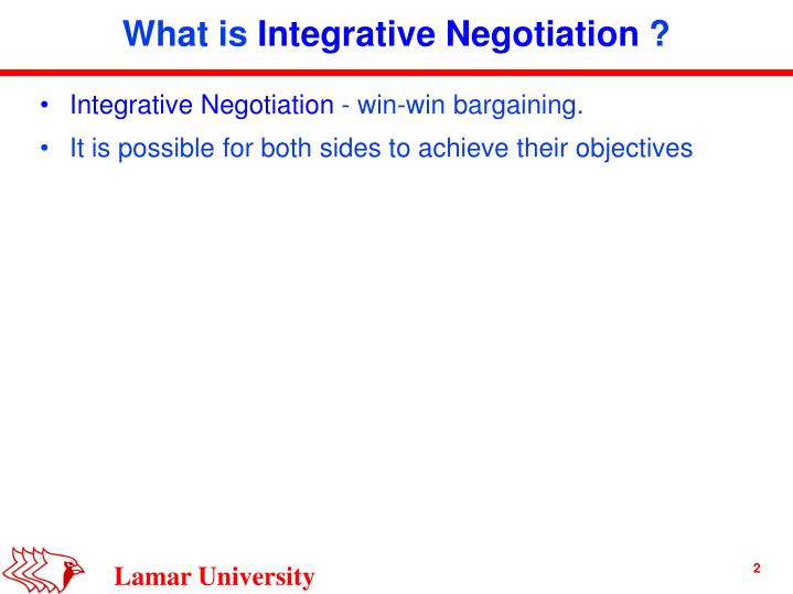 PPT - Integrative Negotiation PowerPoint Presentation - ID:5057223