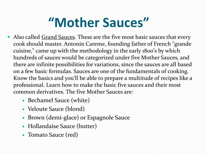PPT - Introduction to Sauces PowerPoint Presentation - ID:5057469