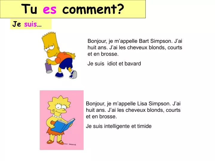 PPT - Tu es comment? PowerPoint Presentation, free download - ID:5057505