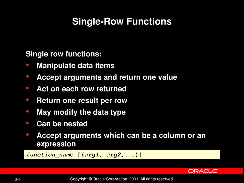 PPT Single Row Functions PowerPoint Presentation Free Download ID 
