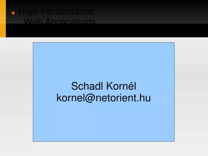 PPT - High Performance Web Applications in C/C++ PowerPoint ...