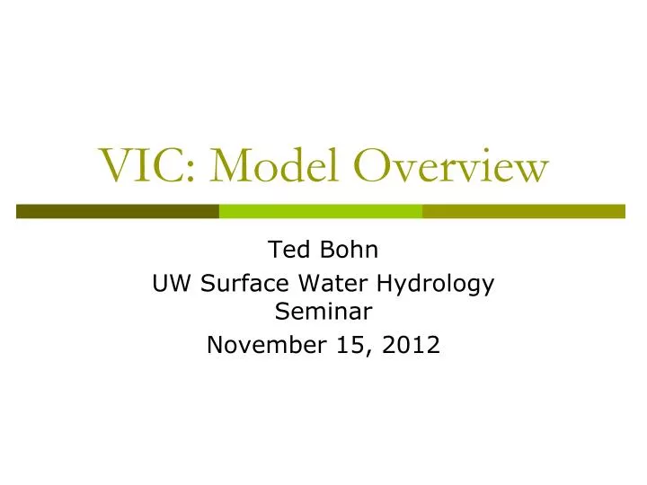 PPT - VIC: Model Overview PowerPoint Presentation, free download - ID ...