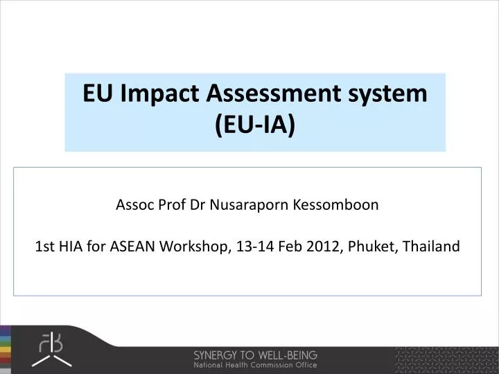 PPT - EU Impact Assessment system (EU-IA) PowerPoint Presentation, free ...