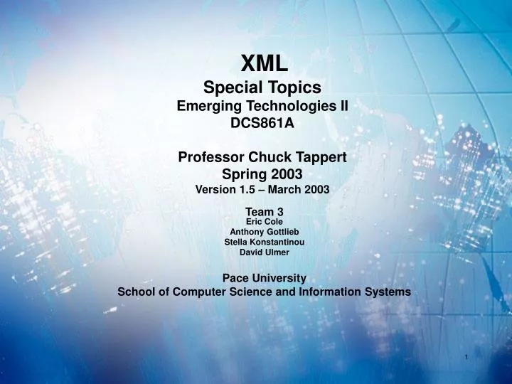 PPT - Team 3 Eric Cole Anthony Gottlieb Stella Konstantinou David Ulmer ...