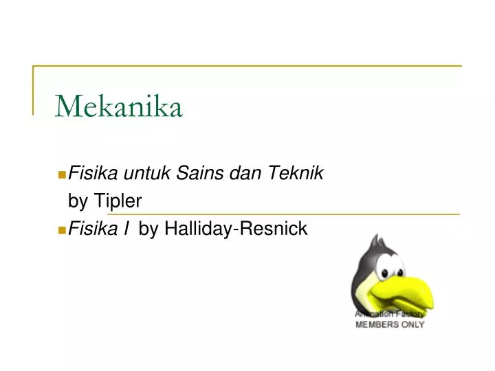 PPT - Mekanika PowerPoint Presentation, free download - ID:5061146