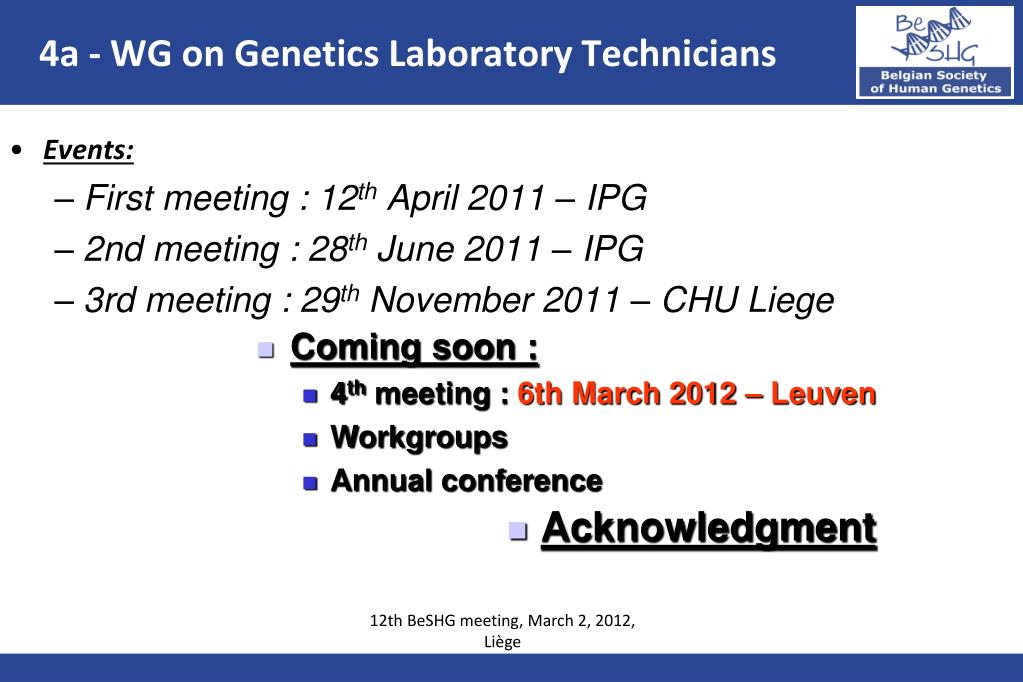 Ppt 12th Meeting Next Generation Sequencing And Recent Advances In