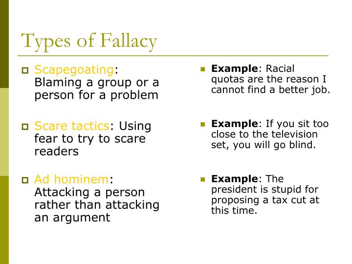 PPT - Bias and Fallacy PowerPoint Presentation - ID:5063645