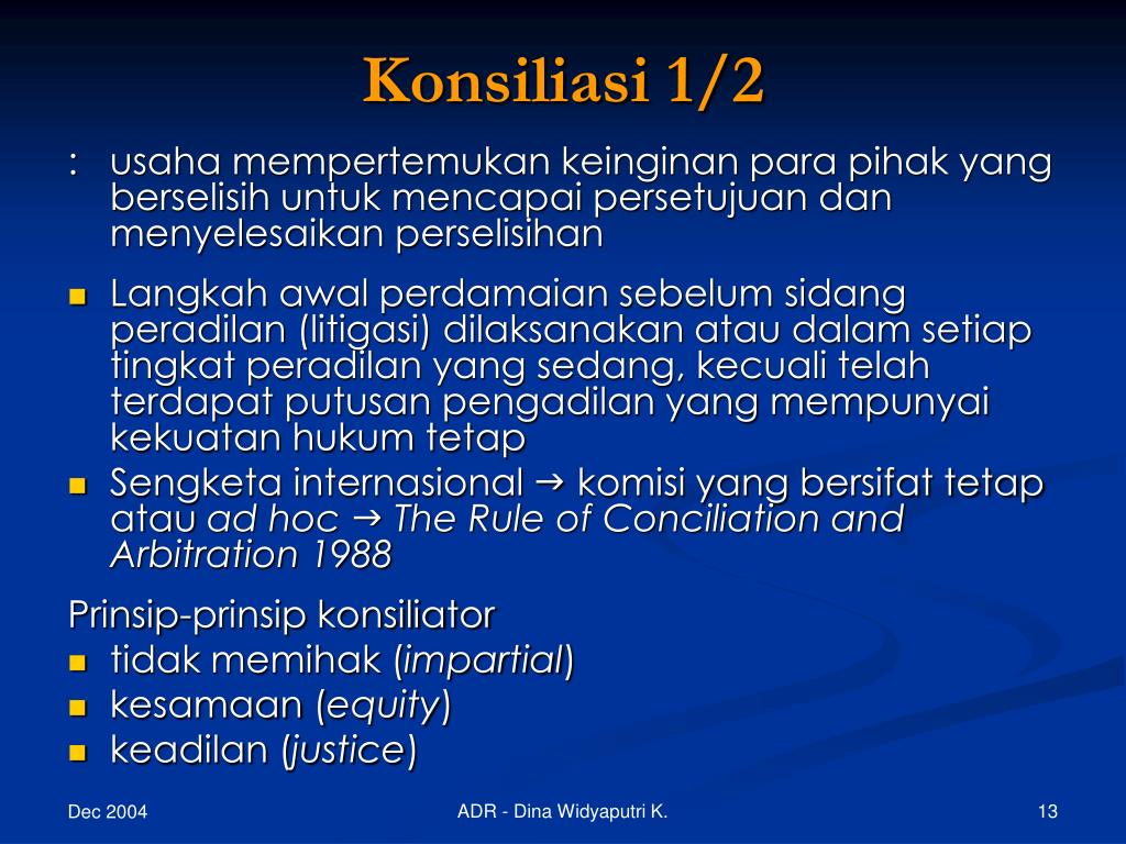 PPT - Penyelesaian Sengketa Alternatif di Luar Pengadilan PowerPoint ...