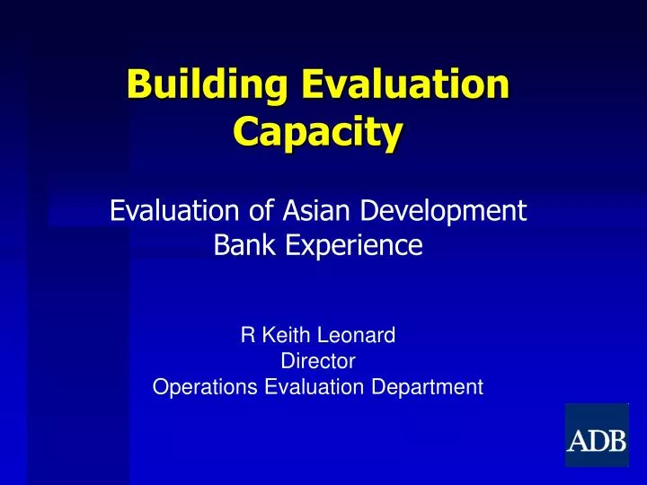 PPT - Building Evaluation Capacity PowerPoint Presentation, free ...