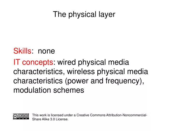 PPT - The physical layer PowerPoint Presentation, free download - ID ...