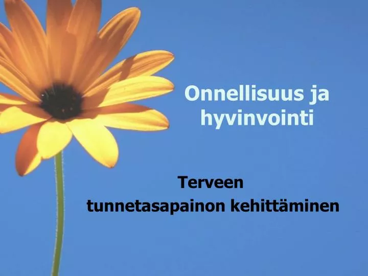 PPT - Onnellisuus ja hyvinvointi PowerPoint Presentation, free download ...