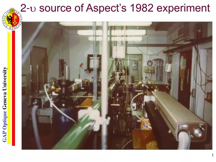 PPT - 2- source of Aspect’s 1982 experiment PowerPoint Presentation ...