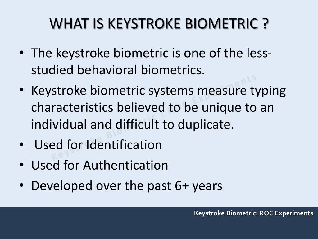 PPT - Keystroke Biometric : ROC Experiments PowerPoint Presentation ... PPT - Keystroke Biometric : ROC Experiments PowerPoint Presentation ...