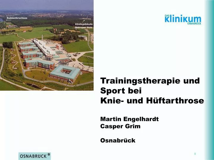 PPT - Trainingstherapie und Sport bei Knie- und Hüftarthrose Martin ...