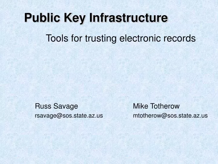 PPT - Public Key Infrastructure PowerPoint Presentation, free download ...