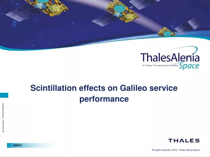 PPT - Scintillation effects on Galileo service performance PowerPoint ...
