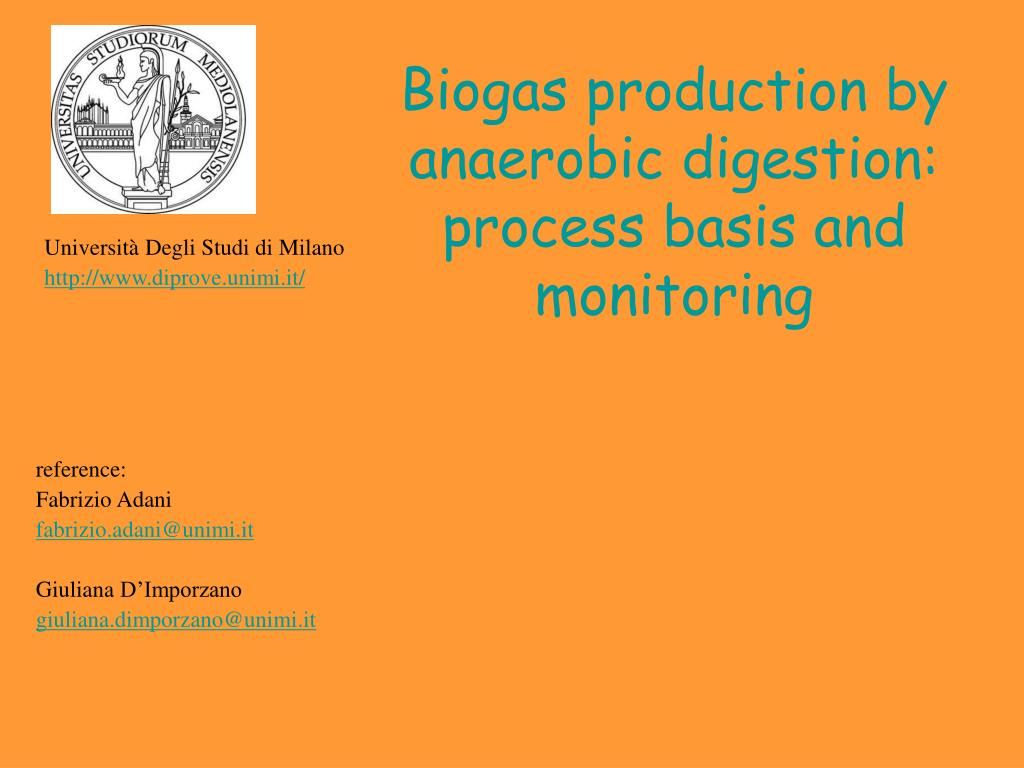 PPT - Biogas production by anaerobic digestion: process basis and ... PPT - Biogas production by anaerobic digestion: process basis and ...