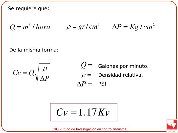 PPT - Coeficiente para dimensionamiento de Válvulas PowerPoint ...