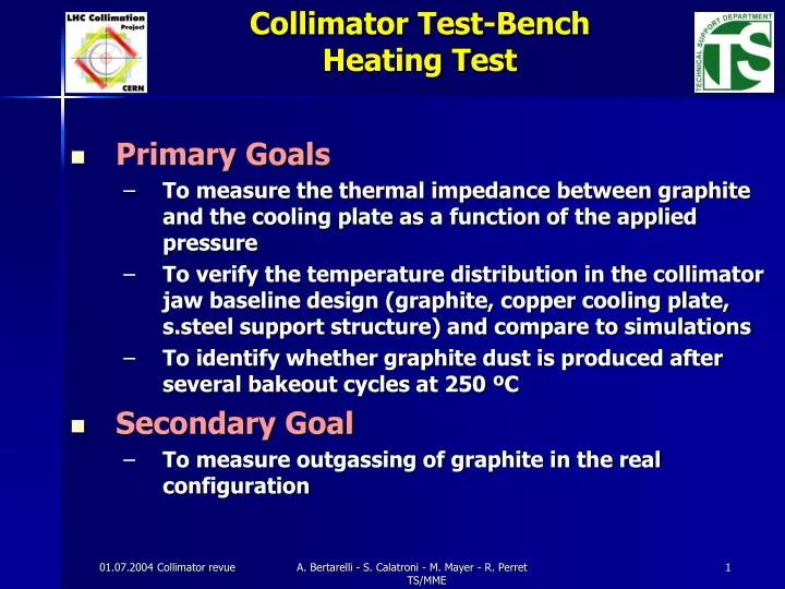 PPT - Collimator Test-Bench Heating Test PowerPoint Presentation, free ...