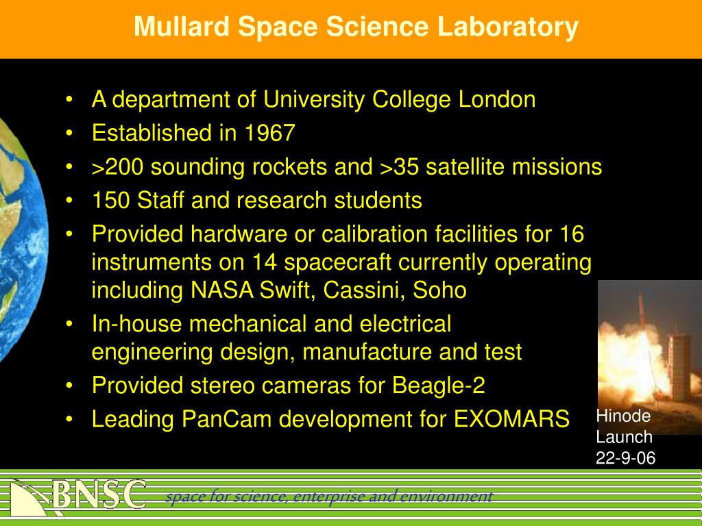 PPT - Rob Gowen and Alan Smith Mullard Space Science Laboratory, UCL PI ...