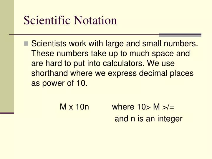 PPT - Scientific Notation PowerPoint Presentation, free download - ID ...