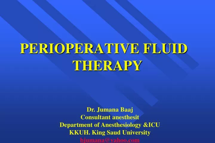 PPT - PERIOPERATIVE FLUID THERAPY PowerPoint Presentation, free download - ID:5077306