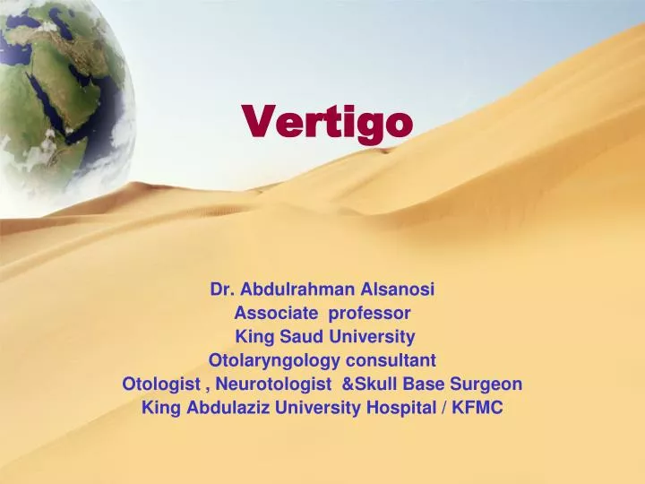 PPT - Vertigo PowerPoint Presentation, free download - ID:5078079