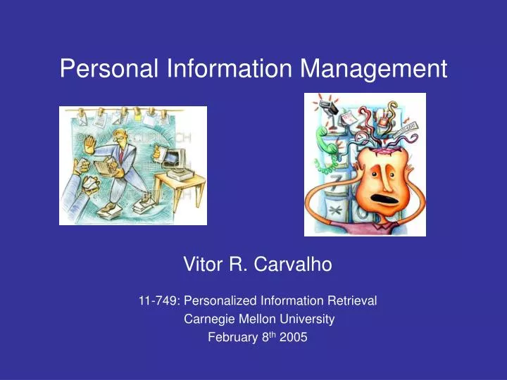 PPT - Personal Information Management PowerPoint Presentation, free ...