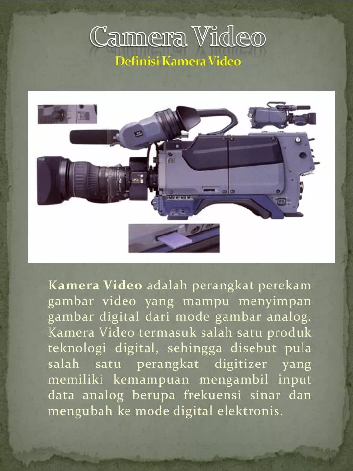 PPT - Camera Video Definisi Kamera Video PowerPoint Presentation, free ...