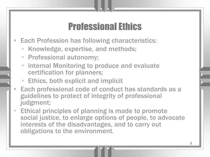 PPT - Professional Ethics PowerPoint Presentation, free download - ID ...