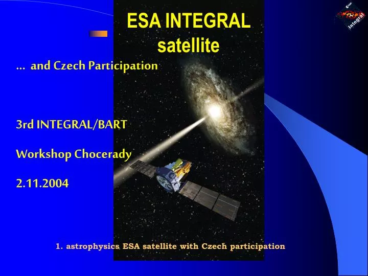 PPT - ESA INTEGRAL satellite PowerPoint Presentation, free download ...