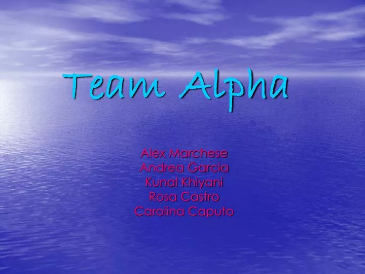 PPT - Team Alpha PowerPoint Presentation, free download - ID:5081056