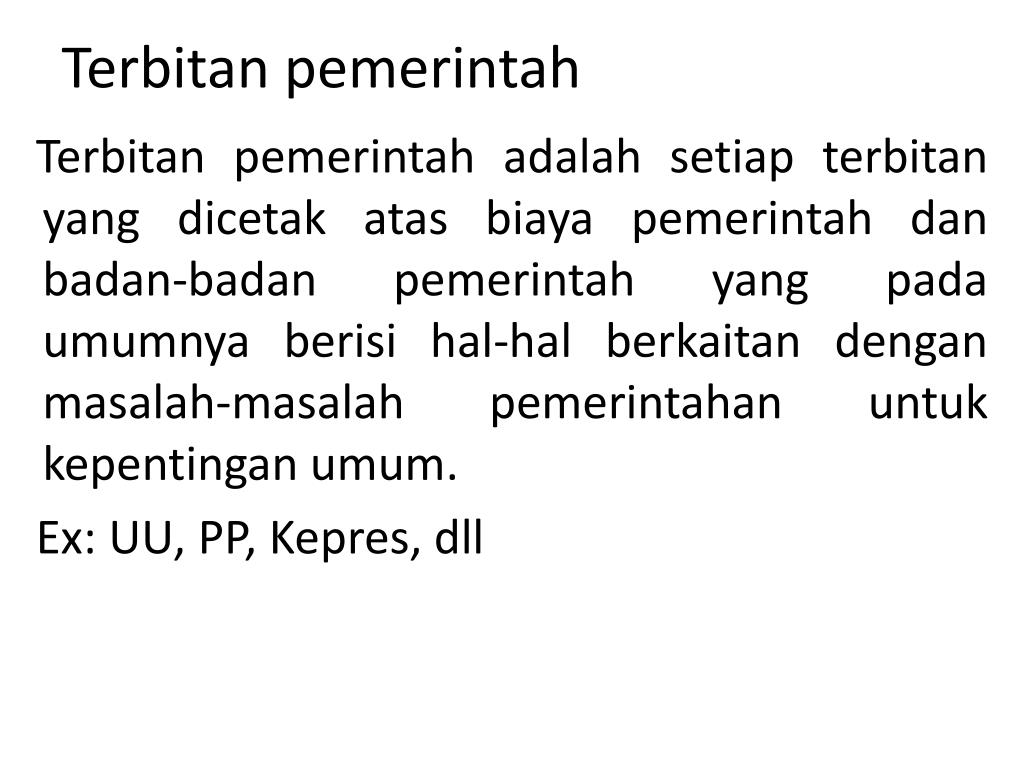 PPT - Terbitan khusus Berdasarkan Fungsinya PowerPoint Presentation ...