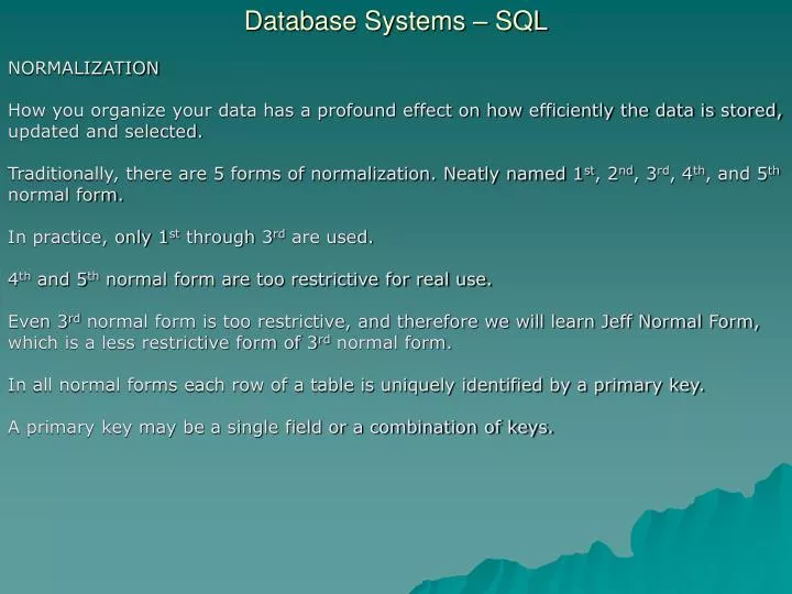 Ppt Database Systems Sql Powerpoint Presentation Free Download 6555