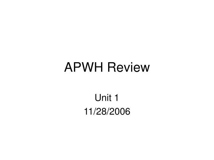 PPT - APWH Review PowerPoint Presentation, free download - ID:5081824