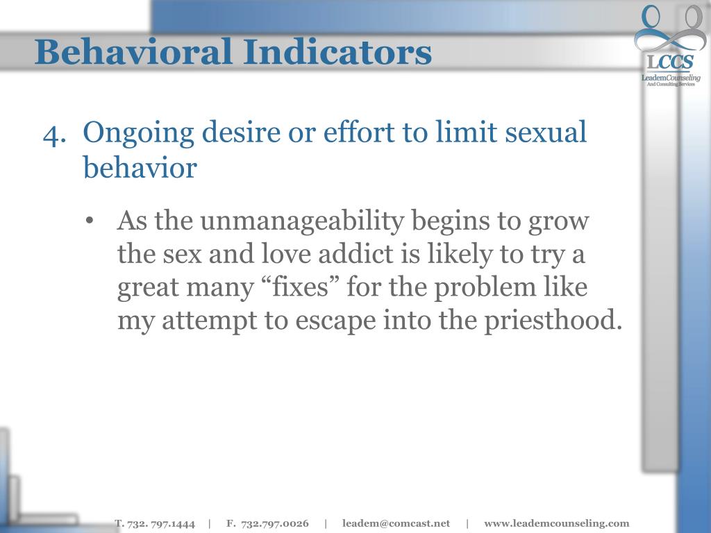 PPT - Male Love & Sex Addiction Explored PowerPoint Presentation - ID ...