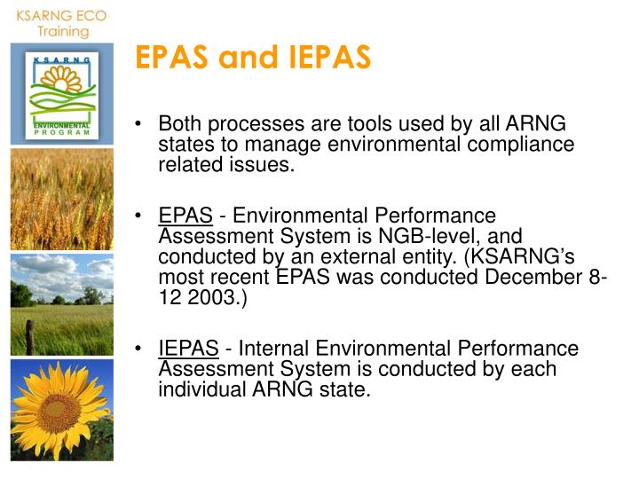 PPT - Environmental Performance Assessment System (EPAS) PowerPoint ...