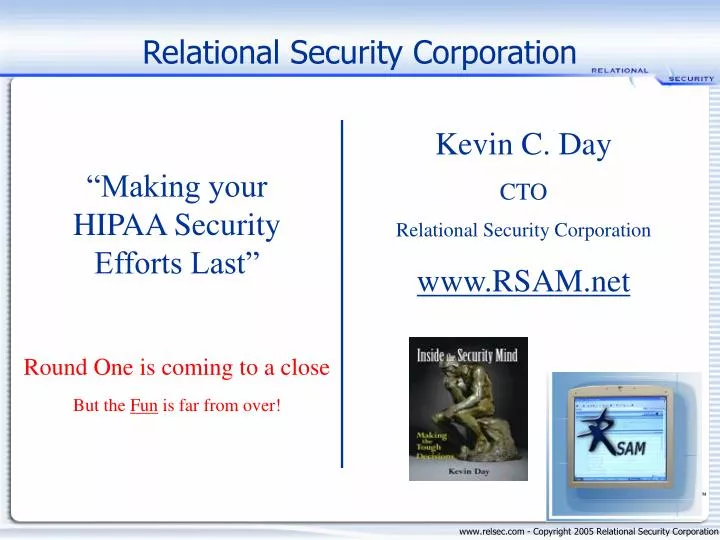 PPT - Relational Security Corporation PowerPoint Presentation, free ...