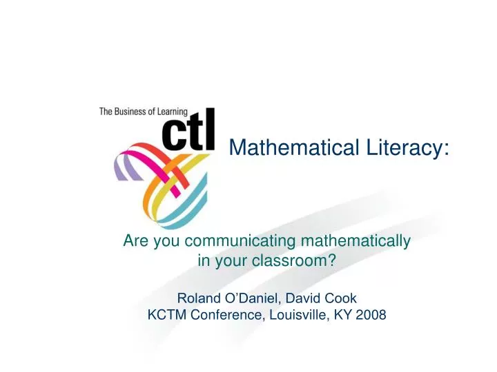 PPT - Mathematical Literacy: PowerPoint Presentation, free download ...