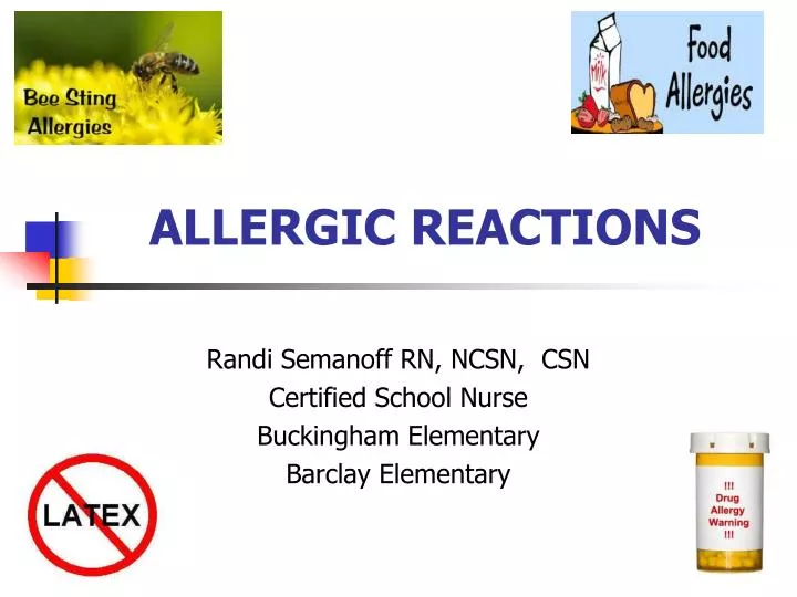 PPT - ALLERGIC REACTIONS PowerPoint Presentation, free download - ID ...