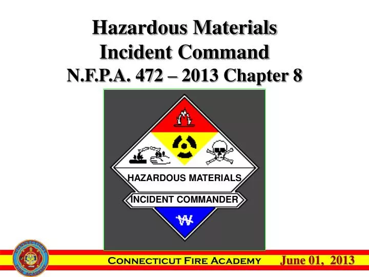PPT - Hazardous Materials Incident Command N.F.P.A. 472 – 2013 Chapter 8 PowerPoint Presentation ...