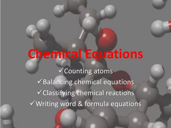 PPT - Chemical Equations PowerPoint Presentation, free download - ID ...
