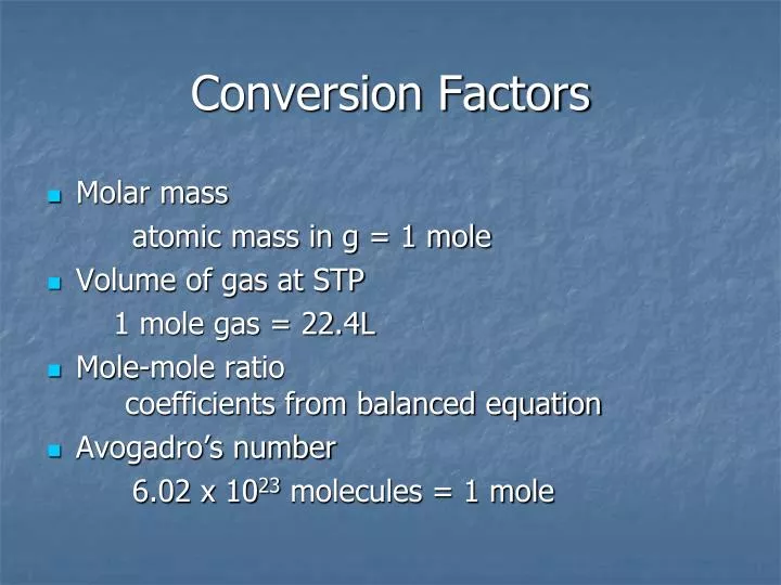PPT - Conversion Factors PowerPoint Presentation, free download - ID ...