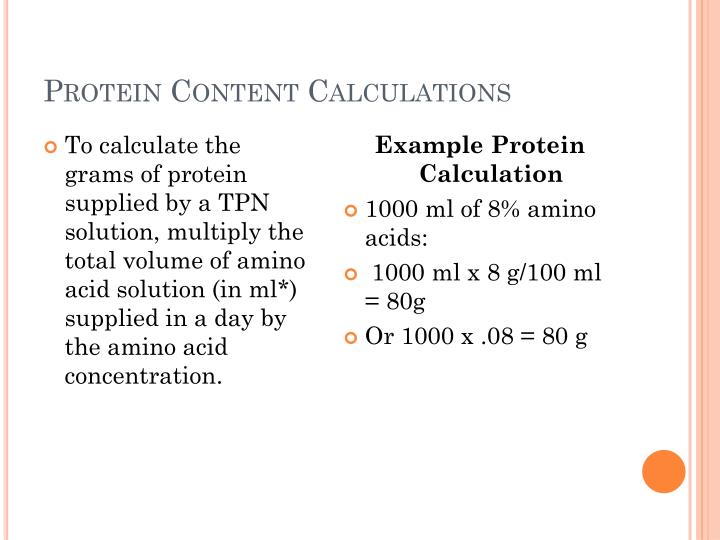 PPT - PARENTERAL NUTRITION FORMULA CALCULATIONS AND MONITORING ...