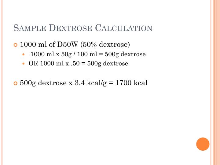 PPT - PARENTERAL NUTRITION FORMULA CALCULATIONS AND MONITORING ...