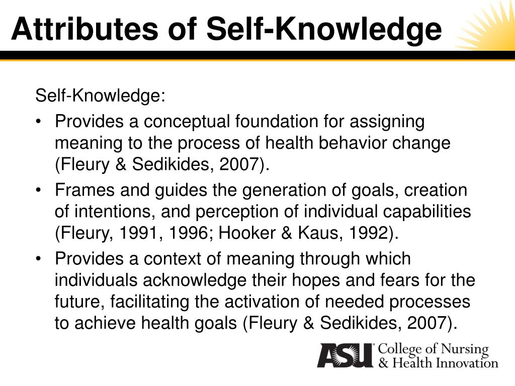 PPT A Concept Analysis Of Self Knowledge In The Context Of Aging 